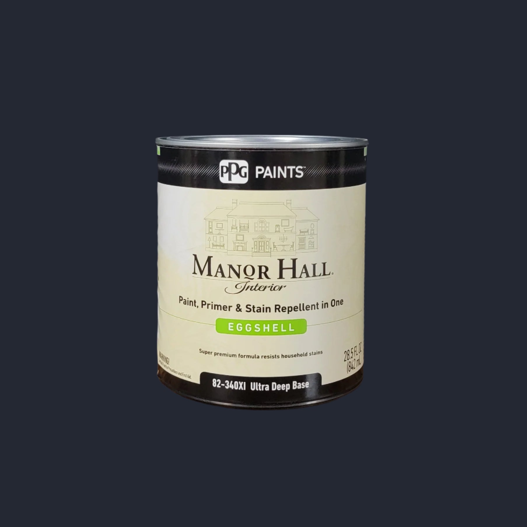 MANOR HALL® Interior Latex, eggshell, Quart size (ultra deep base) – Painter Surplus